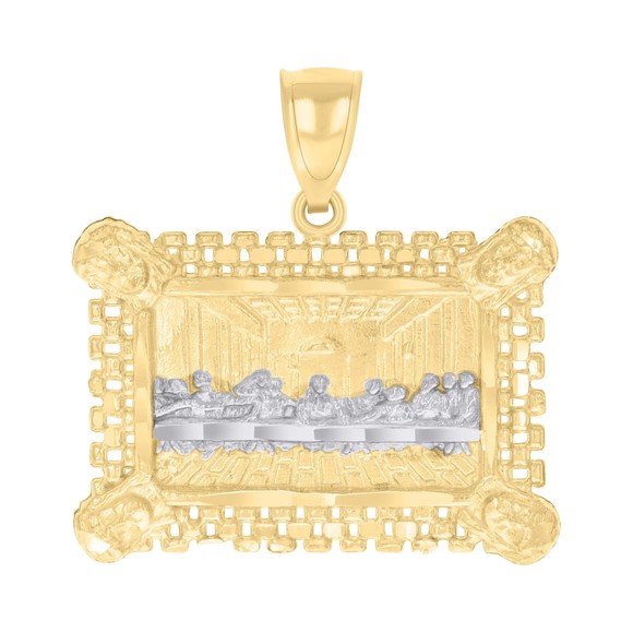 Jewelry | 1kt 10k Yellow Gold Mens Last Supper Religious Charm Pendant ...